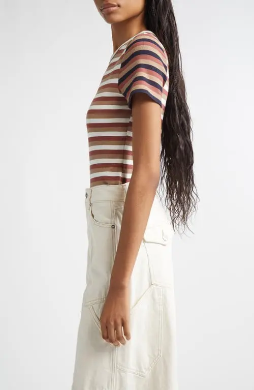 Veronica Beard Pruitt Stripe Rib T-shirt