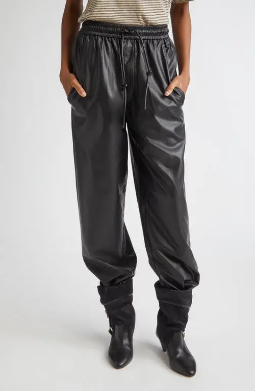 Isabel Marant Étoile Nereane Faux Leather Drawstring Pants