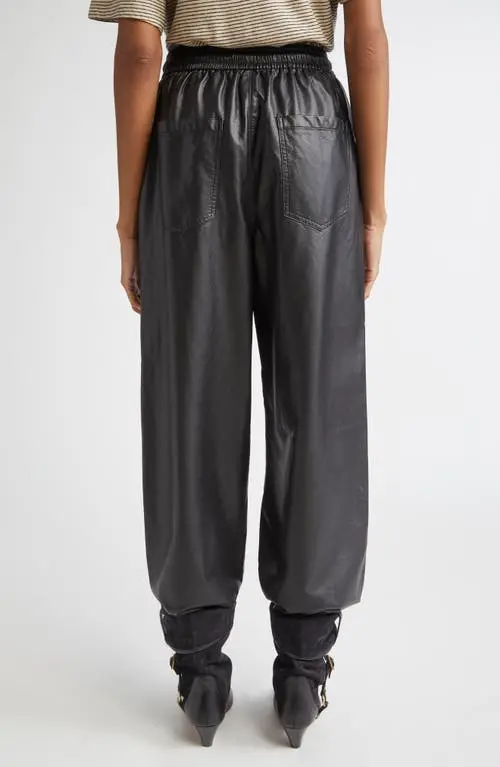 Isabel Marant Étoile Nereane Faux Leather Drawstring Pants