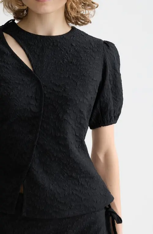 Scotch & Soda Puff Sleeve Textured Top