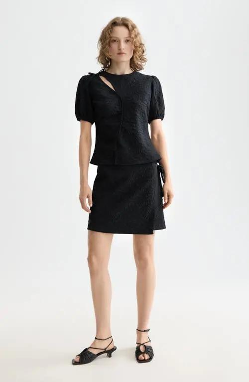 Scotch & Soda Puff Sleeve Textured Top