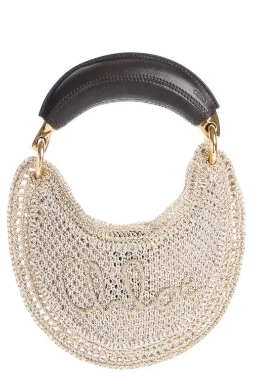 Chloé Raffia Hobo Bag - Silver
