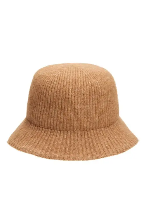 Nordstrom Rib Knit Cloche - Camel