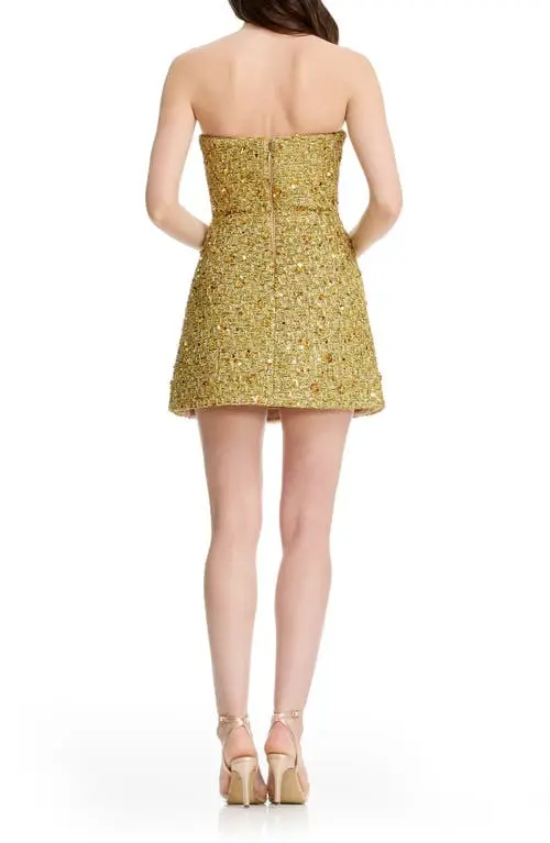 Dress The Population Sequin Strapless Mini Dress