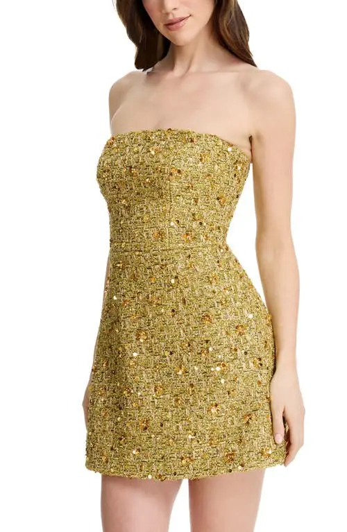 Dress The Population Sequin Strapless Mini Dress