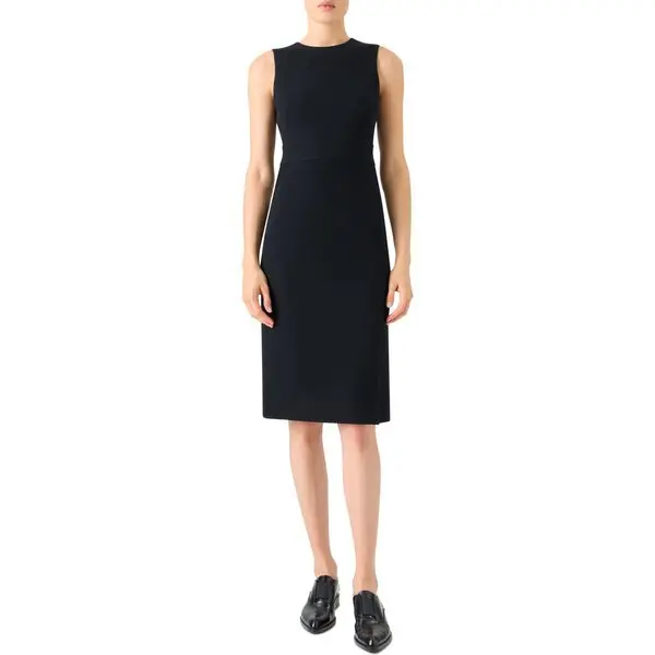 Akris Sleeveless Virgin Wool Sheath Dress
