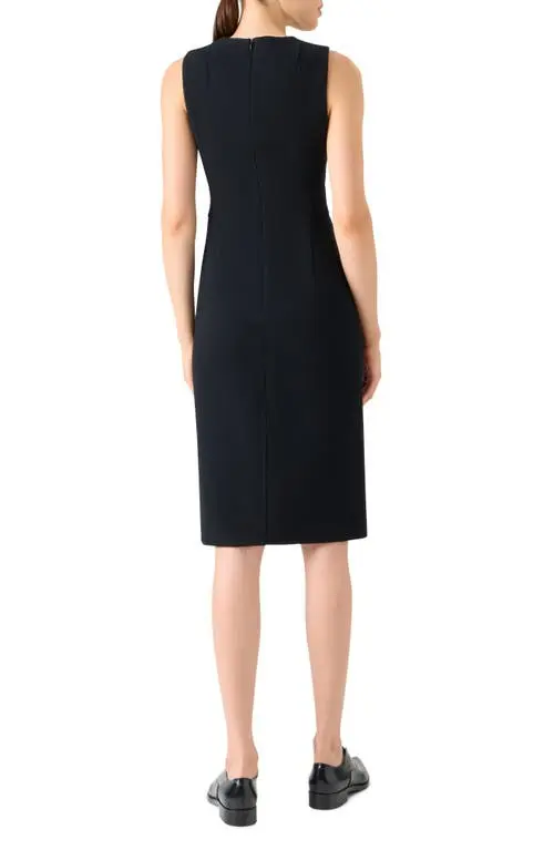 Akris Sleeveless Virgin Wool Sheath Dress