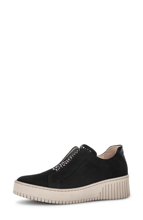 Gabor Crystal Studded Slip-on Sneakers - Black