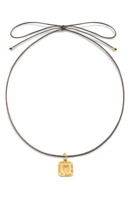 Monica Vinader Love Token Cord Pendant Necklace - 18k Gold Vermeil