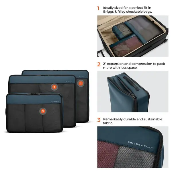 Briggs & Riley Packing Cube Set - Ocean