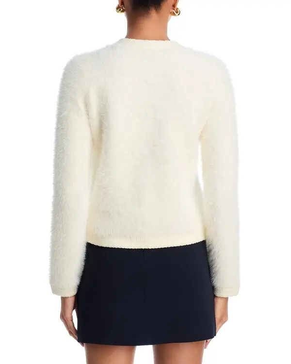 Aqua Brushed Pearl Button Cardigan