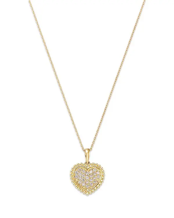 Bloomingdale'S Diamond Heart Pendant Necklace - Gold