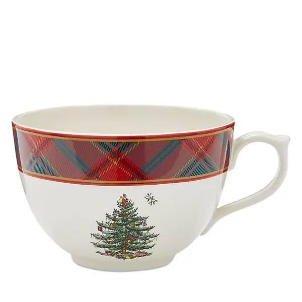 SPODE Christmas Tree Tartan Jumbo Cup