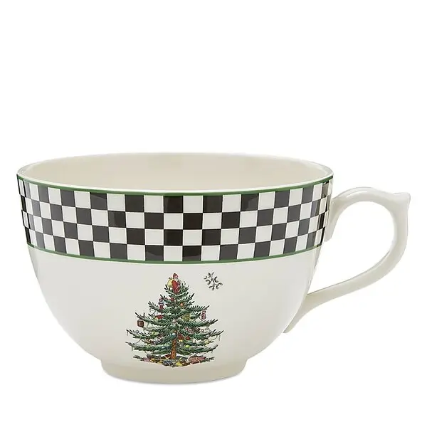 SPODE Christmas Tree Black & White Jumbo Cup