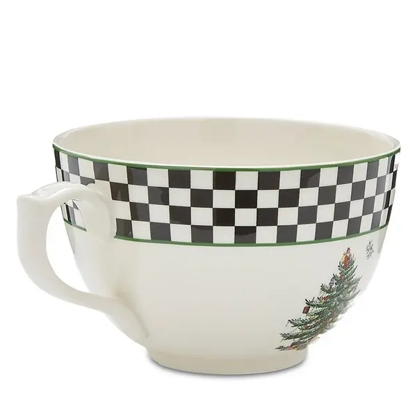 SPODE Christmas Tree Black & White Jumbo Cup