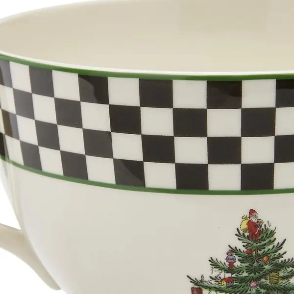 SPODE Christmas Tree Black & White Jumbo Cup