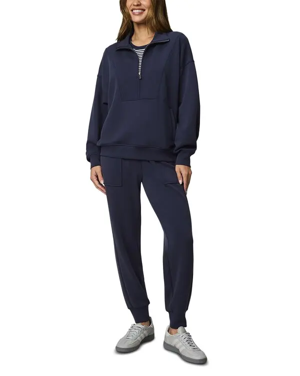 Splendid Scubasoft Quarter Zip Sweatshirt - Navy