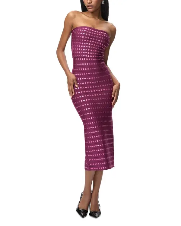 Herve Leger Eira Midi Dress - Thistle