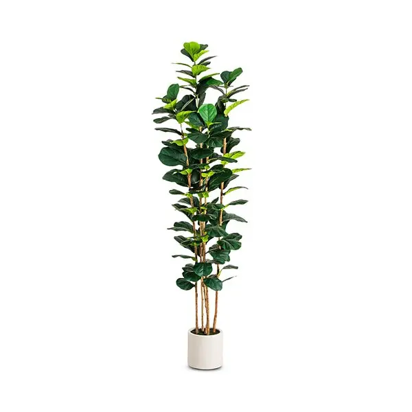 NEARLY NATURAL 8' Artificial Fiddle Leaf Tree - Green