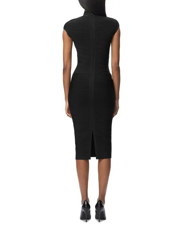 Herve Leger Davina Midi Bandage Dress - Black
