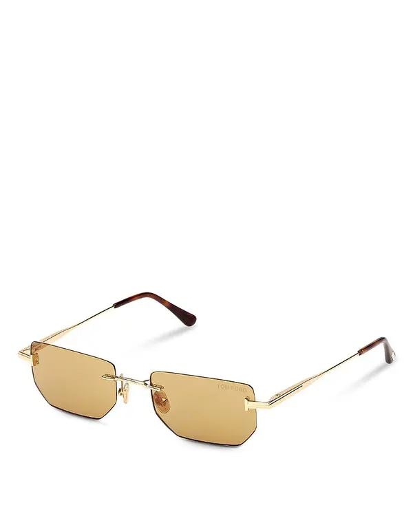 TOM FORD Ethan Geometric Sunglasses - Gold/brown