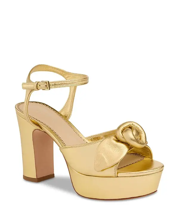 Cinq À Sept Arianna Knotted Rose Sandals - Gold