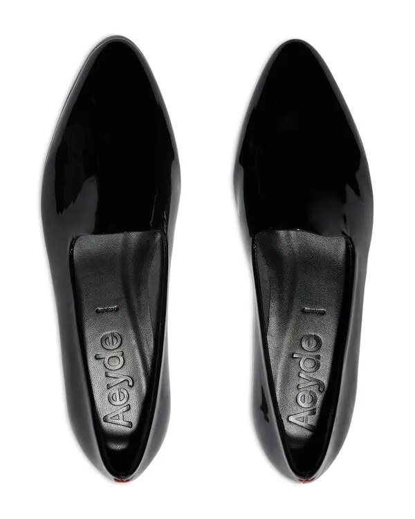 AeydĒ Vanna Patent Flats - Black