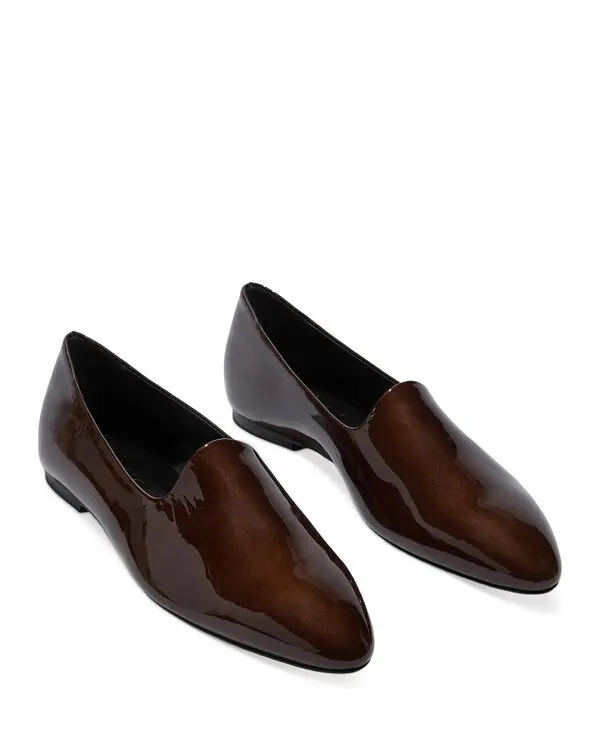 AeydĒ Vanna Patent Flats - Moka Metal