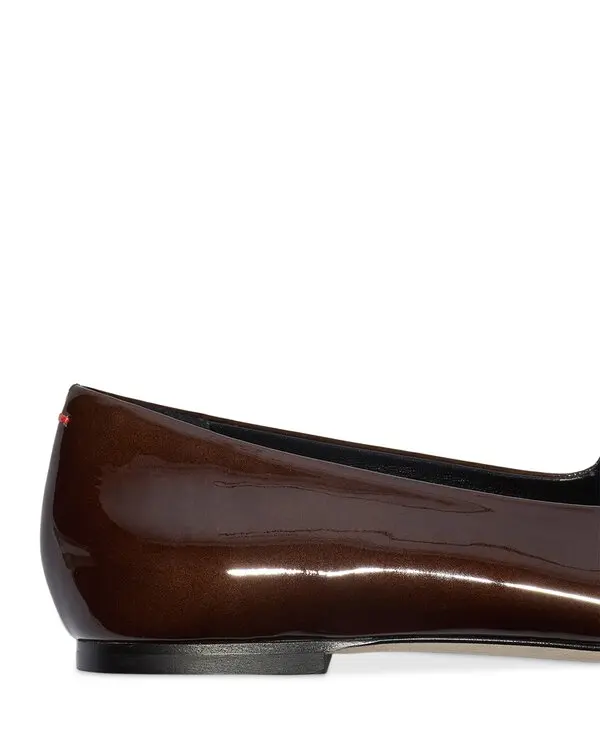 AeydĒ Vanna Patent Flats - Moka Metal