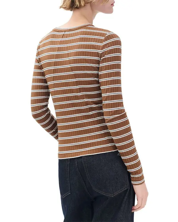 Rag & Bone Luca Ribbed Tee - Toffee Multi