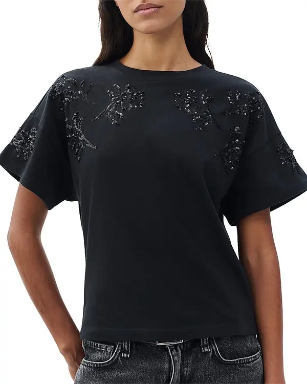 Rag & Bone Beaded Floral T-shirt