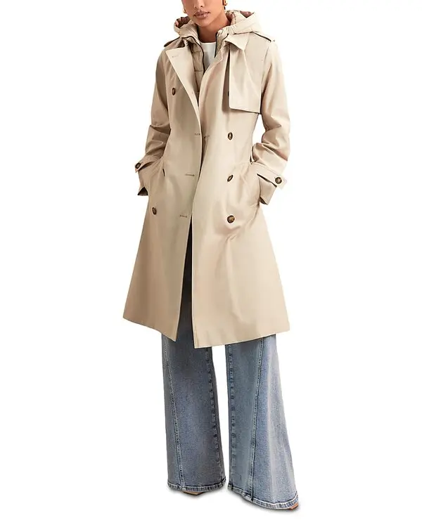 REISS Petites Zip Out Mac Trench Coat