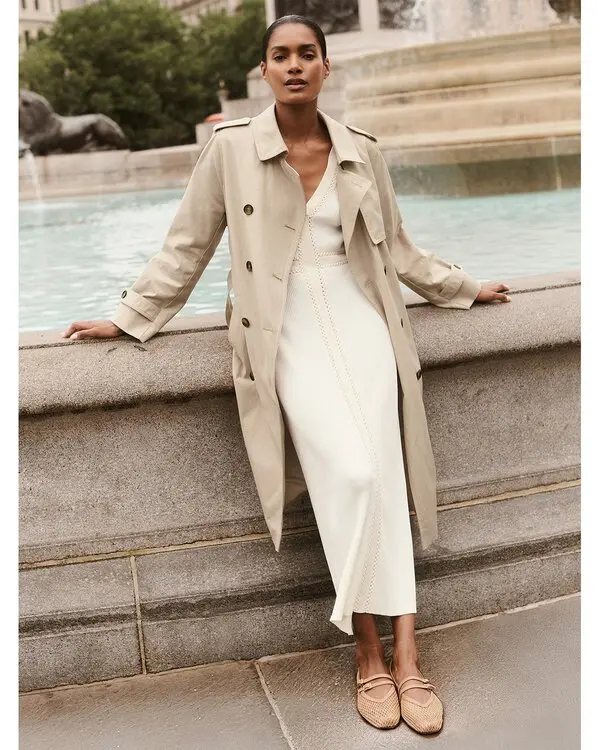 REISS Petites Zip Out Mac Trench Coat
