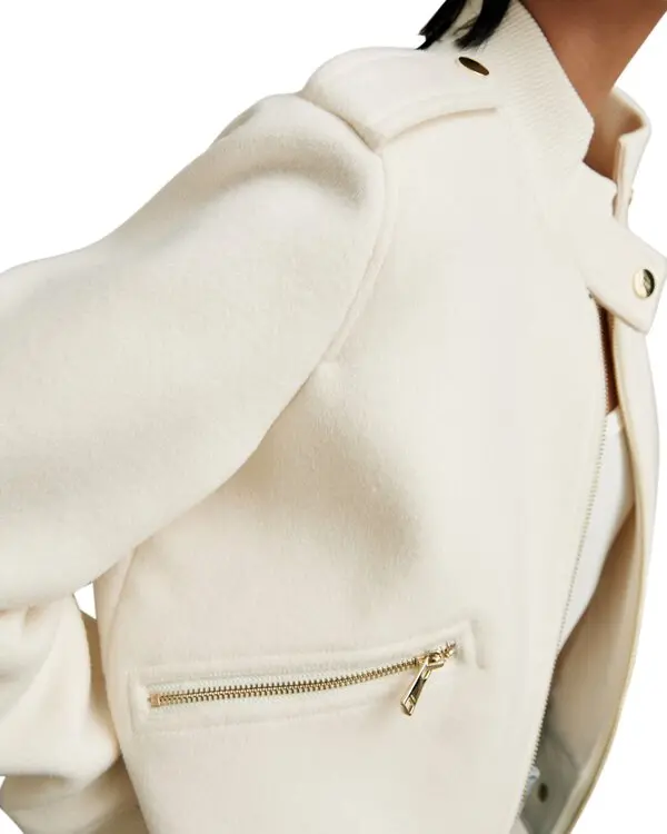 REISS Cleo Wool Bomber Jacket