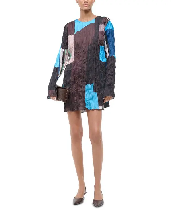 Staud Kona Mini Dress - Blue Prism