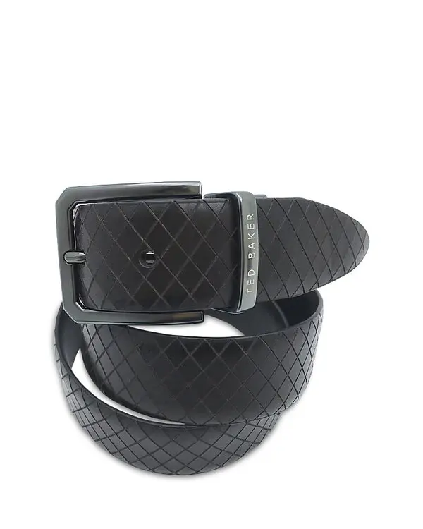 Ted Baker London Embossed Leather Belt - Black