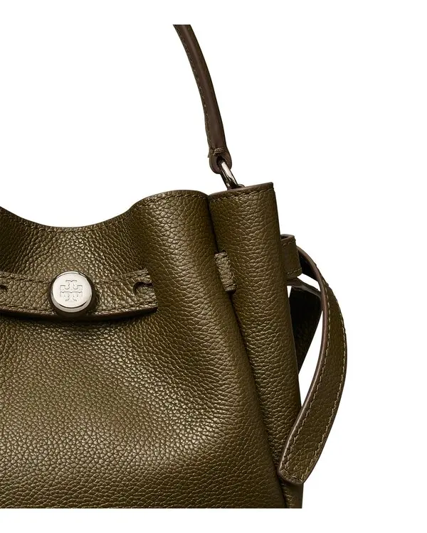 Tory Burch Romy Mini Leather Bucket Bag - Leccio