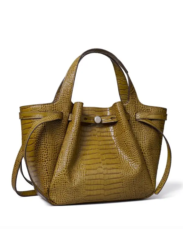 Tory Burch Romy Croc Leather Small Tote