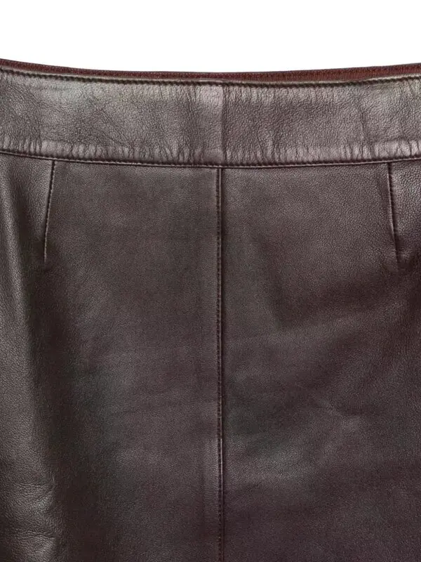 JOSEPH Sèvres Nappa Leather Skirt - Red