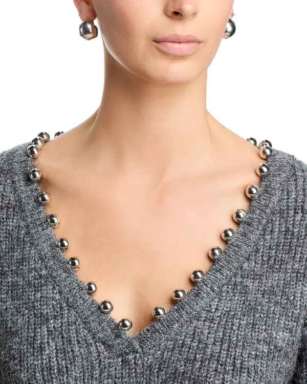Blanknyc Metallic Trim Sweater - Silver Lining