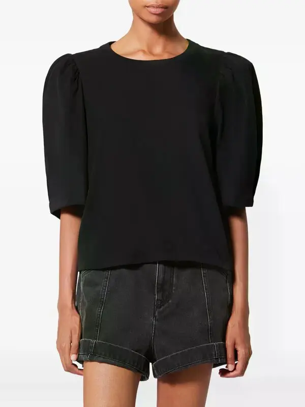 Isabel Marant Étoile Maeliss Tee Puff-sleeve T-shirt - Black
