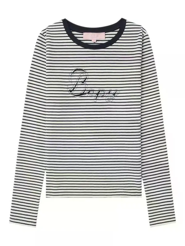 A BATHING APE Striped Logo Top
