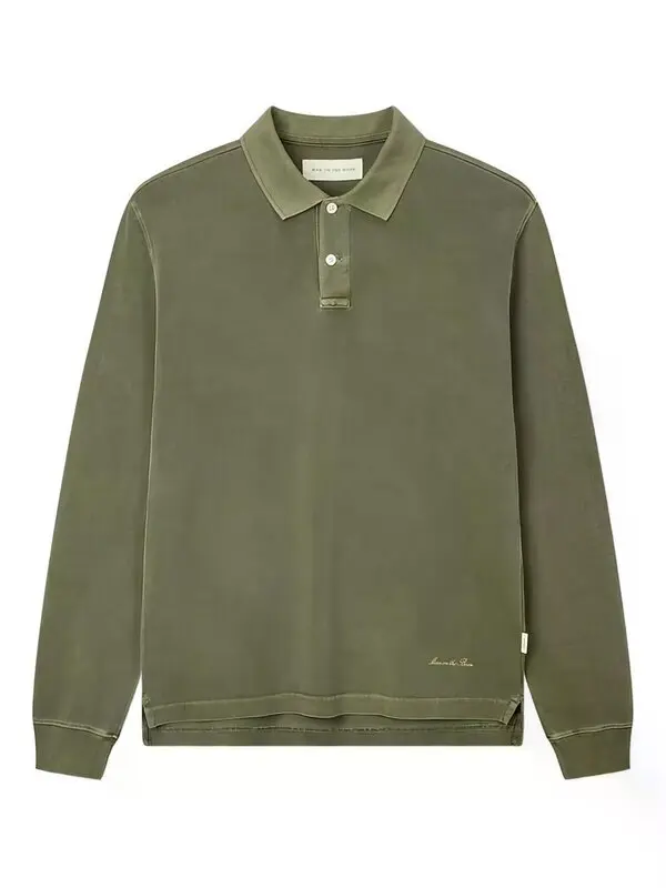 MAN ON THE BOON. Long-sleeved Polo Shirt - Green