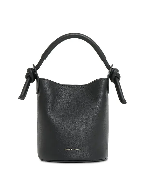 MANSUR GAVRIEL Fortuna Mini Leather Bucket Bag - Black