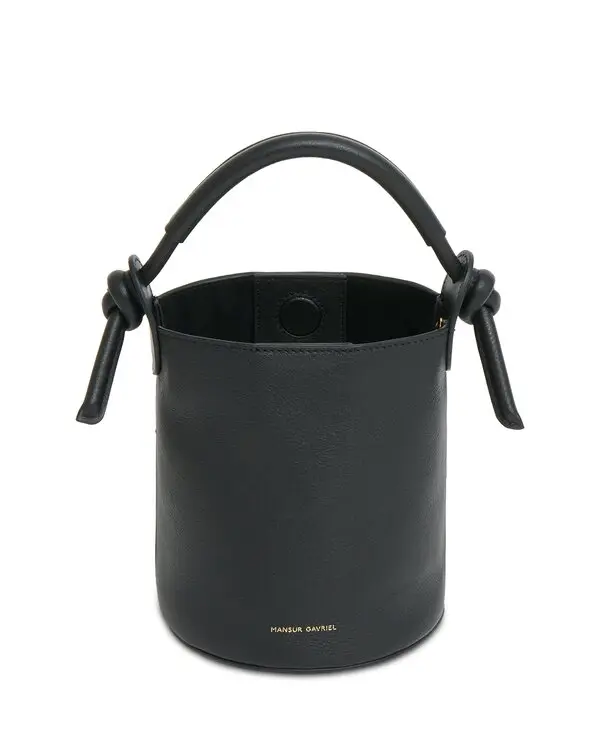 MANSUR GAVRIEL Fortuna Mini Leather Bucket Bag - Black