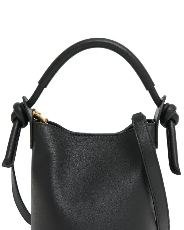MANSUR GAVRIEL Fortuna Mini Leather Bucket Bag - Black
