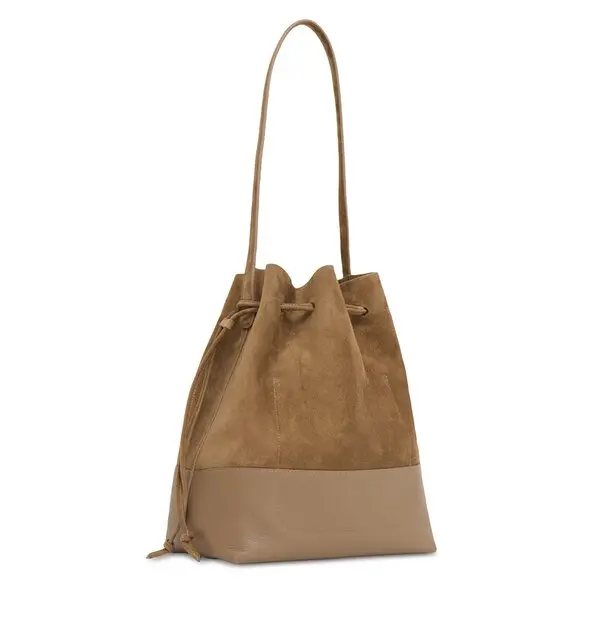 MANSUR GAVRIEL Drawstring Cabas Bucket Bag - Anise