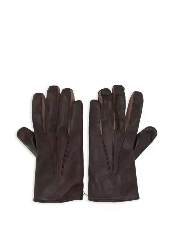 Paul Smith Panelled Gloves - Brown
