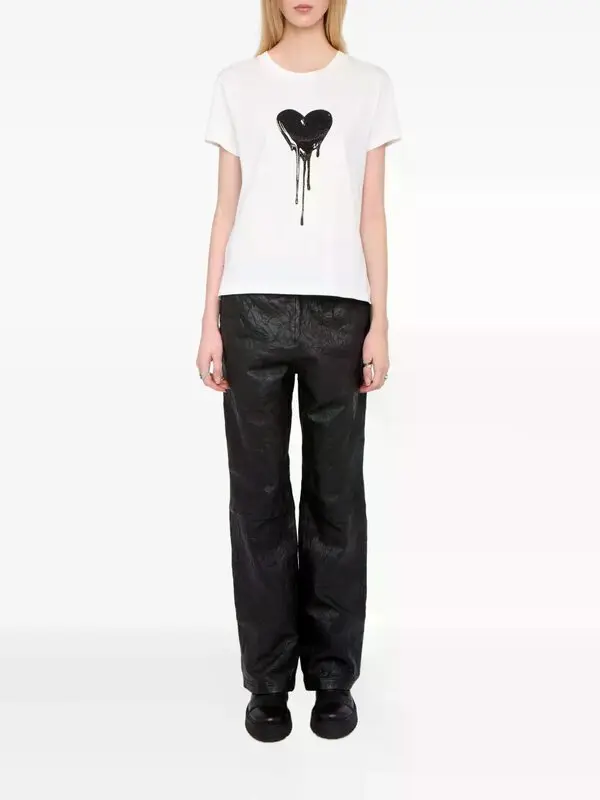 Zadig&Voltaire Embellished Heart T-shirt - White