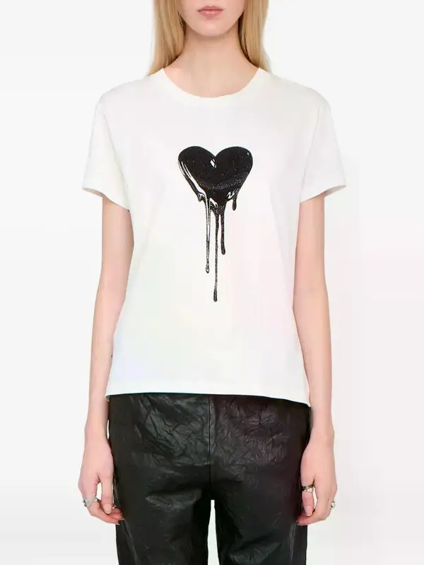 Zadig&Voltaire Embellished Heart T-shirt - White